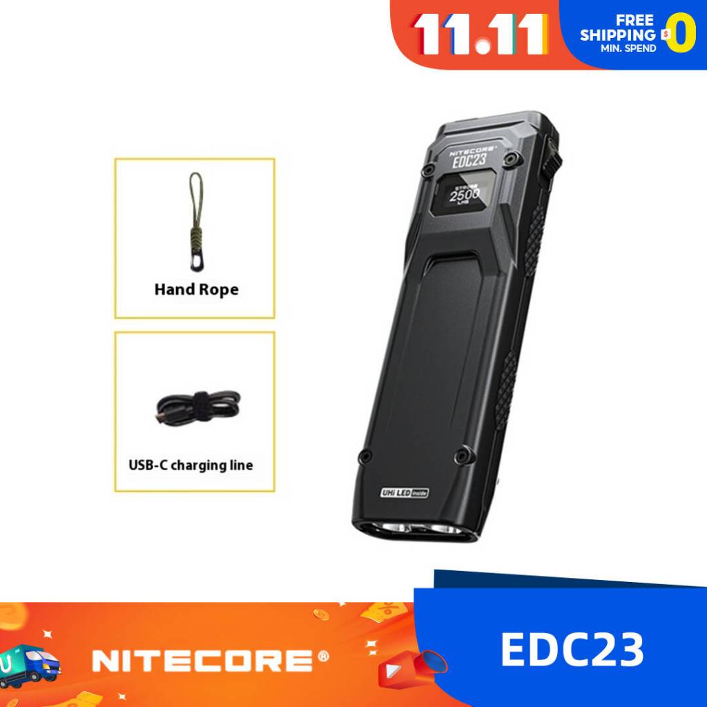 NITECORE EDC23 ultra-thin pocket flashlight tactical lighting small hand flashlight portable ...