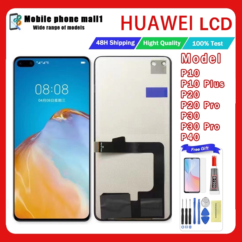 Lcd สําหรับ Huawei P40/P30/P20 Pro P10 Plus จอแสดงผล LCD Touch Screen Digitizer Assembly สําหรับ ...