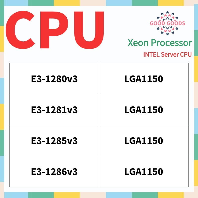 E3-1180v3 E3-1281v3 E3-1285v3 E3-126v3 INTEL Xeon โปรเซสเซอร์ ...