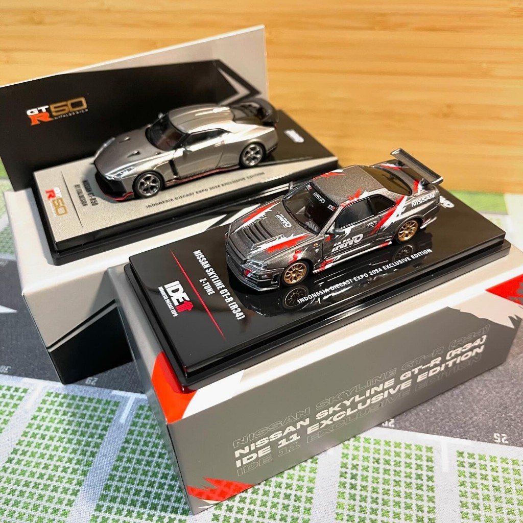 (UNSEALED) Ide 2024 Inno 64 1:64 โมเดลรถเหล็ก Nissan Skyline GT-R R34 Z ...
