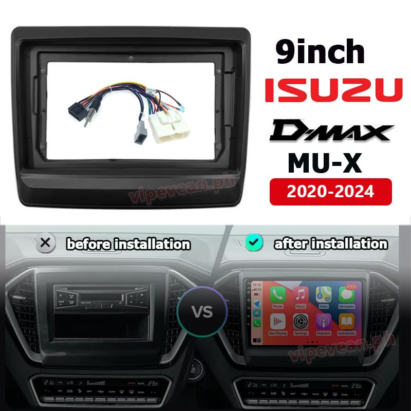สําหรับ ISUZU D-MAX/MU-X 2020-2024 9 นิ้วรถวิทยุ Fascias Android Car Player 2 Din Head Unit แผง ...