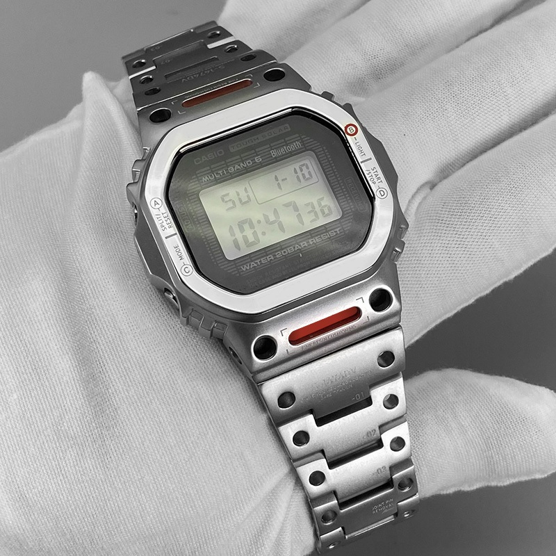 เหมาะสําหรับ Casio Small Square DW5600 GM5600 GWM5610 B5000 สแตนเลส ...