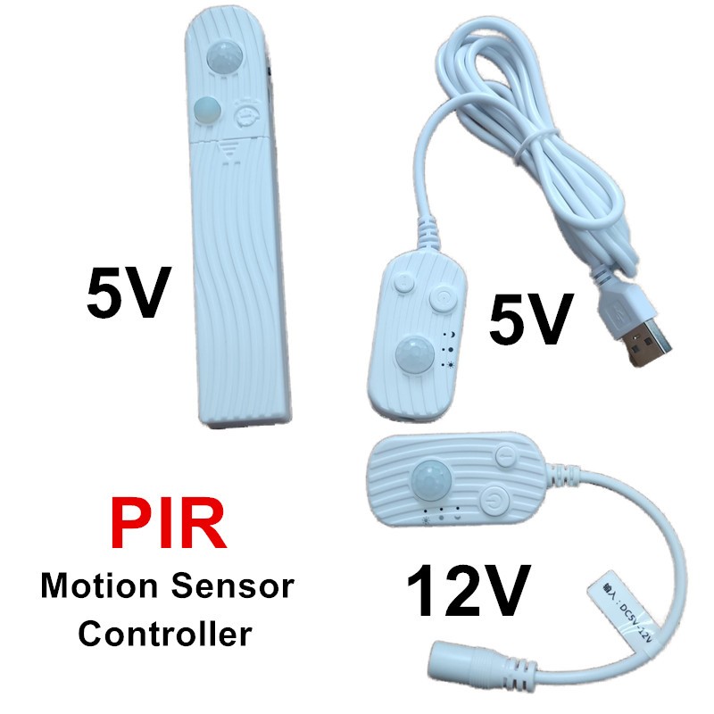 12v หรือ 5V USB PIR Motion Sensor Controller สําหรับ 5050 2835 COB LED ...