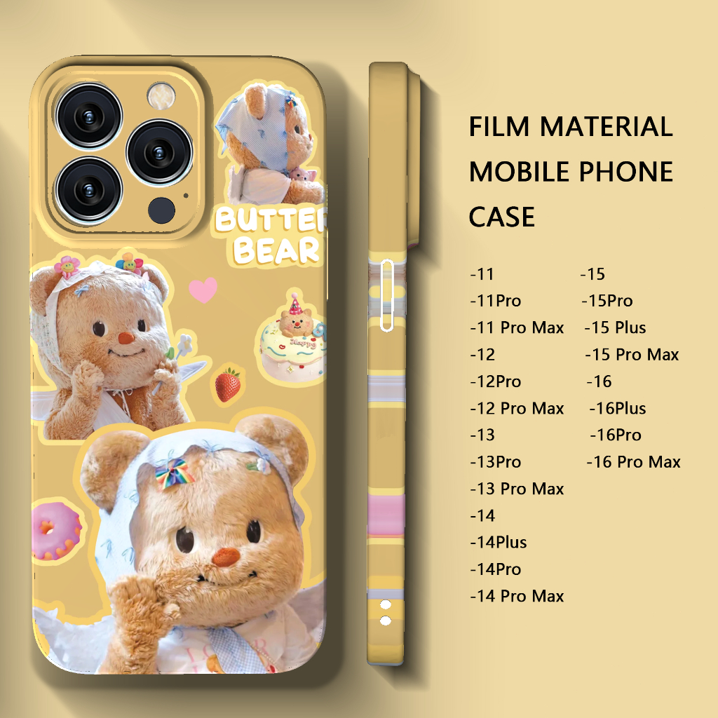 เคสมือถือแอปเปิ้ล น้องหมีเนย หมีเนย Butterbear iPhone 11 PRO MAX 12 13 14 PRO MAX 14lus 12pro 13 ...