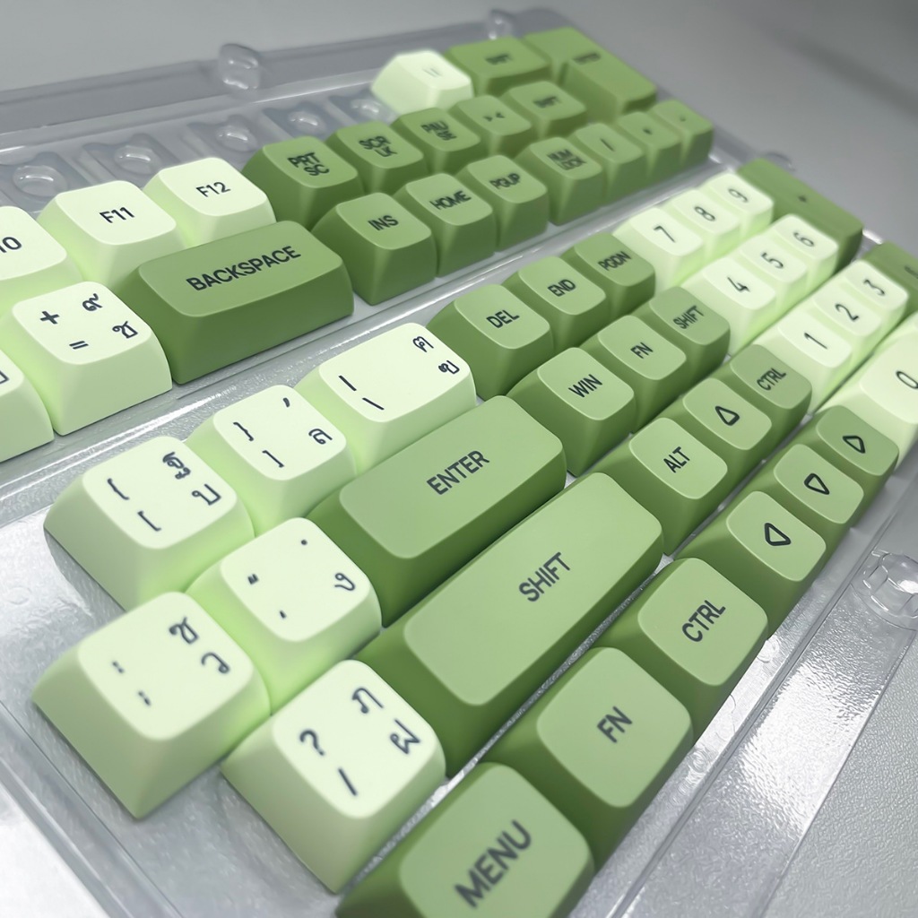 Qr _ Thailand Keyboard Cap-Matcha Theme XDA ความสูง, รองรับแบ็คไลท์ ...
