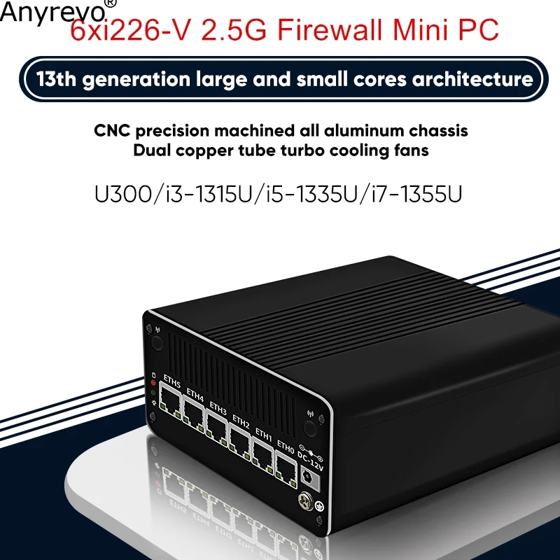 13th Gen 2.5G pfSense Soft Router Intel Core i7-1355U i3-1215U i5-1335U ...