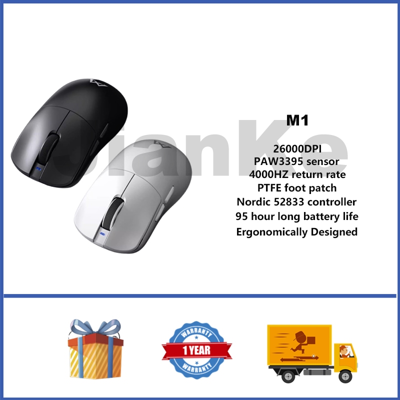 Monka M1 เมาส์ไร้สาย PAW3395 26000DPI เมาส์สําหรับเล่นเกมสามโหมด ...