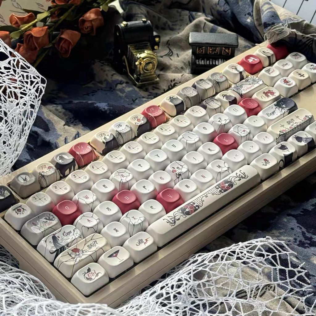 130 คีย์ นักดาบ Keycaps Cherry/MOA ความสูง PBT วัสดุ ระเหิดความร้อนห้า ...