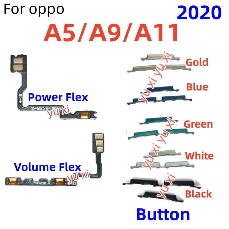 Power On Off ปุ่ม flex สําหรับ oppo A5 2020 A9 2020 A11 volume Up Down ...