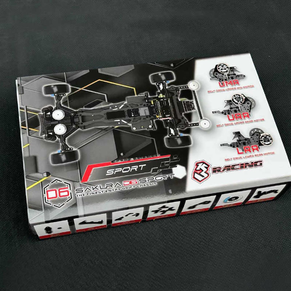 3racing Sakura D6 SPORT RWD ชุด 1/10 RC รีโมทคอนโทรลไฟฟ้ารุ่นรถ Professional Drift Racing ของ ...