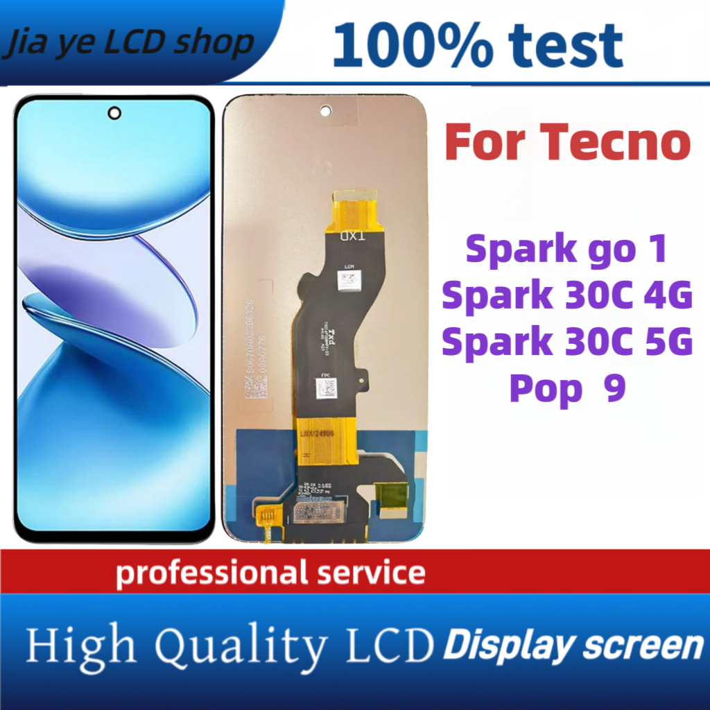 Lcd เดิมพร้อมกรอบสําหรับ Tecno Spark Go 1 Spark 30C 4G 5G Pop 9 จอแสดง ...