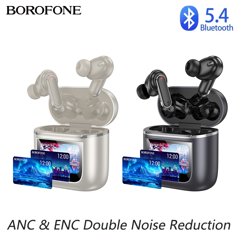 Borofone Original BW67 TWS หูฟังบลูทูธไร้สาย True ANC & ENC ตัดเสียงรบกวนกีฬาเพลงหน้าจอสัมผัสหู ...