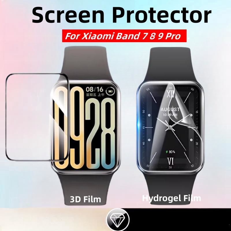 3dโค้งฟิล์มสําหรับxiaomi Band 9 8 7 Proป้องกันหน้าจอHydrogelฟิล์มสําหรับนาฬิกาสมาร์ทXiaomi Band ...