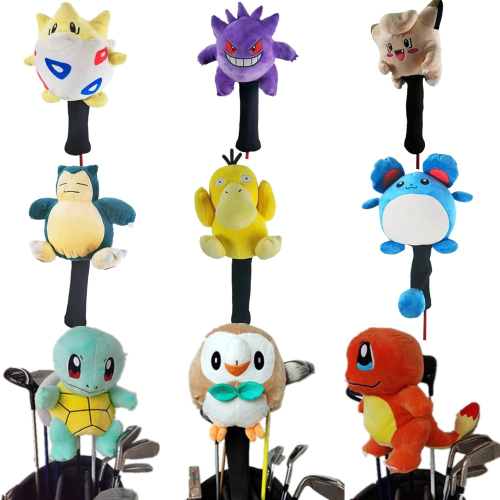 Cute Anime Pokemon Plush Golf Head Cover Fit 460cc Driver Club Head ...