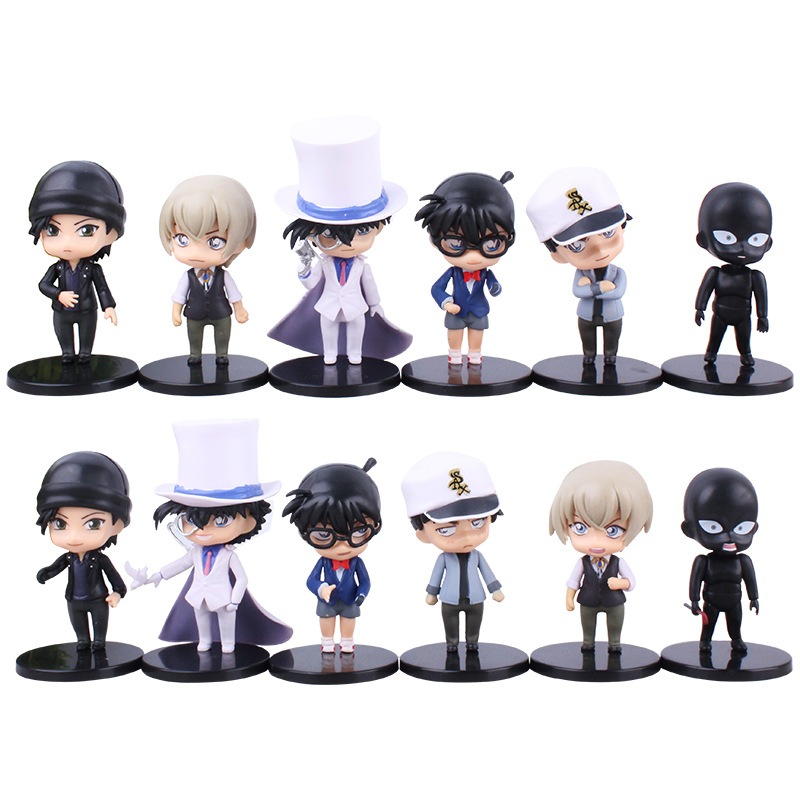 6 ชิ้น/เซ็ต 10 ซม.อะนิเมะนักสืบ Conan รูป Edogawa Konan Kaitou Kiddo ...