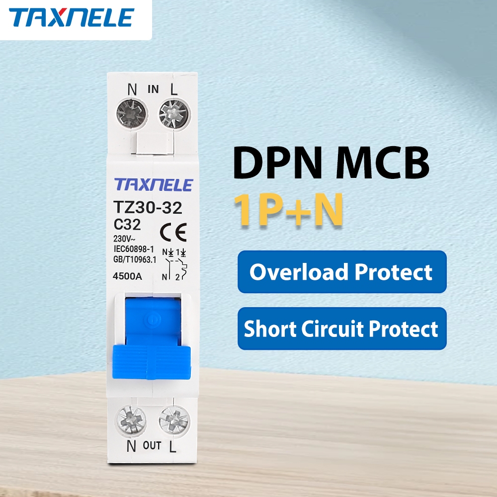 Tz30-32 DPN 1P+N Mini Circuit Breaker MCB 6A 10A 16A 20A 25A 32A Din Rail สวิตช์อากาศในครัวเรือน ...