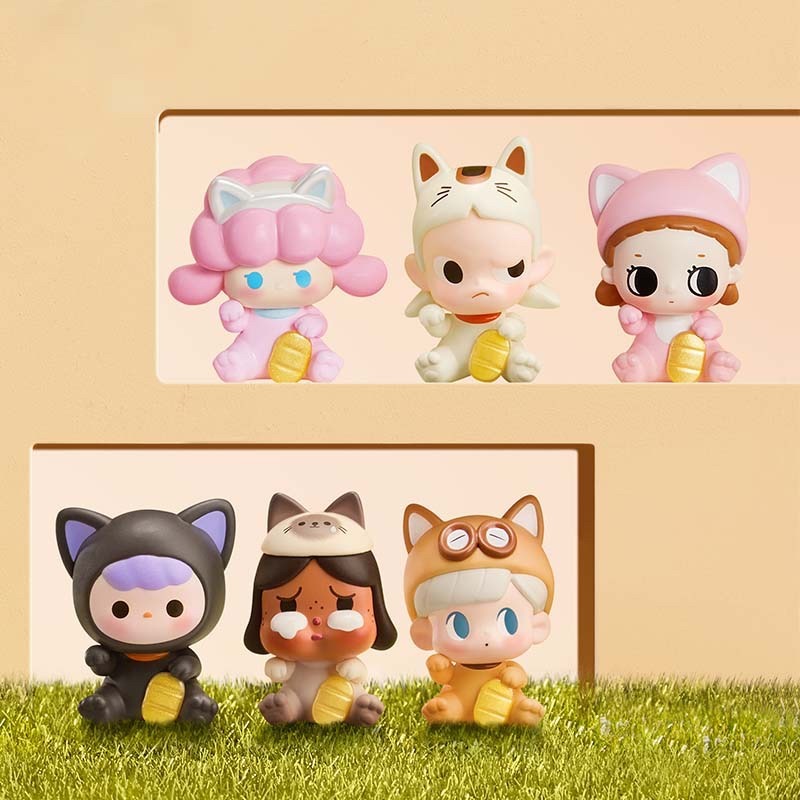 Pop MART POP BEAN Lucky Cat Series crybaby dimoo labubu molly Pucky ...