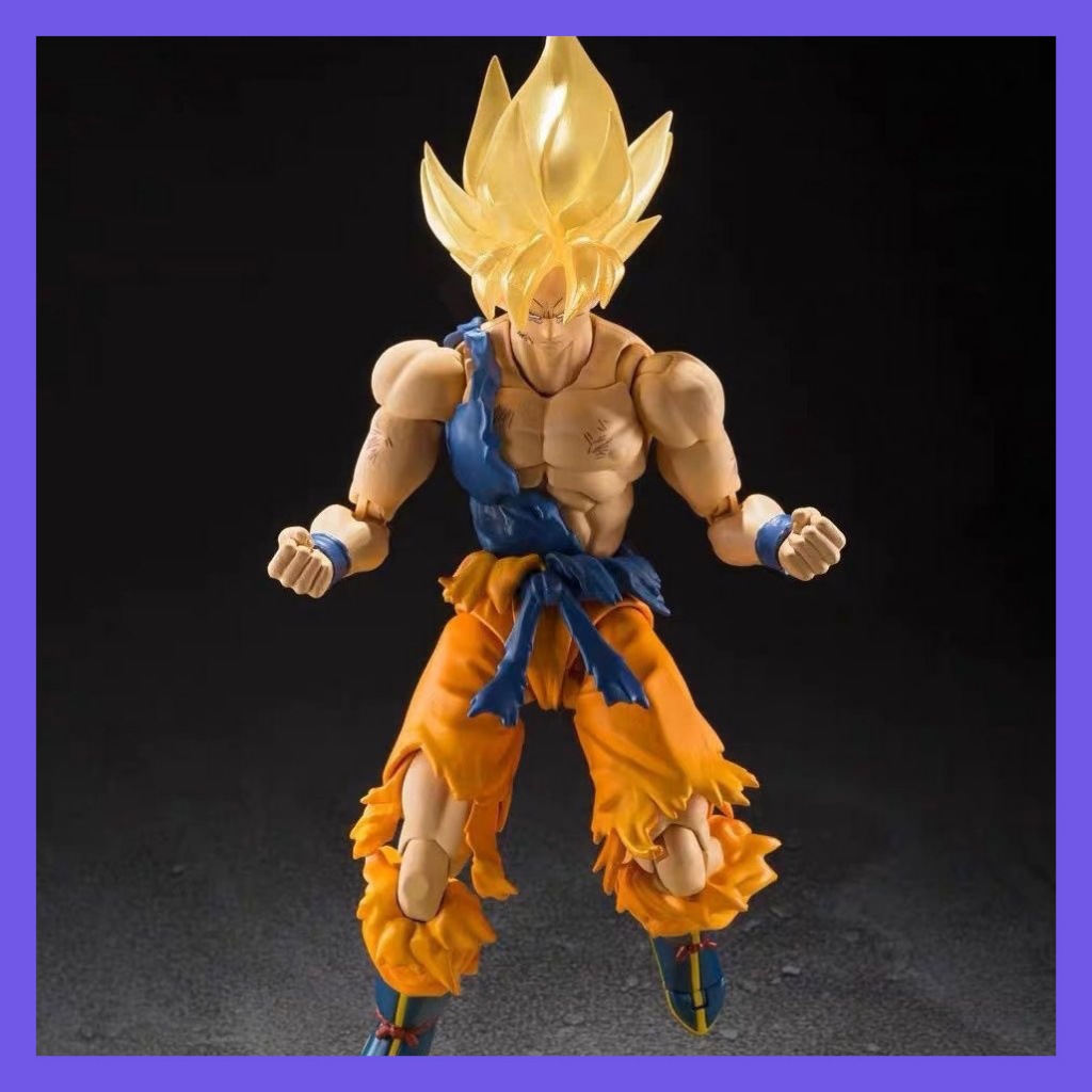 Dragon Ball Z SHF Super Saiyan Battle Damage Son Goku Action Figure รูป ...