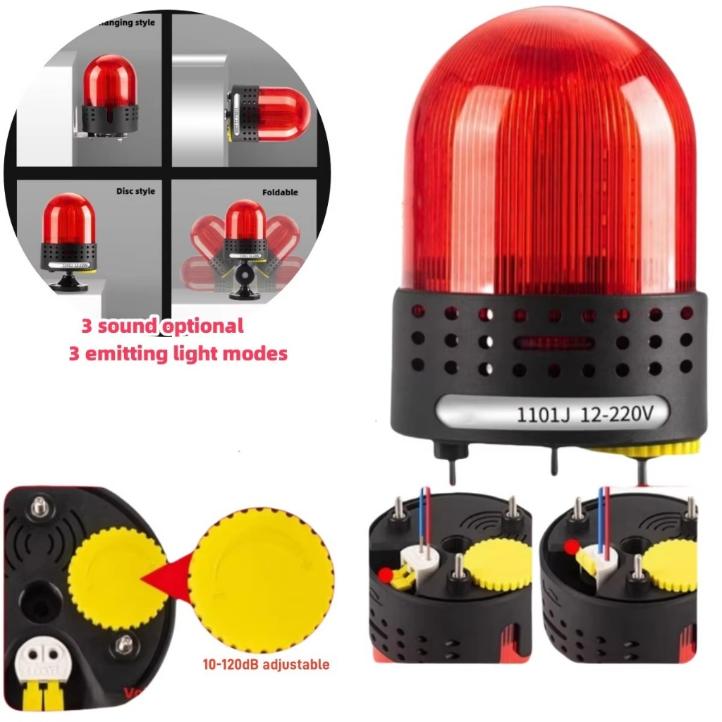 220v/ 12V/24V LED Audible และ Visual Alarm LTE-1101J, ไฟเตือน, Strobe ...