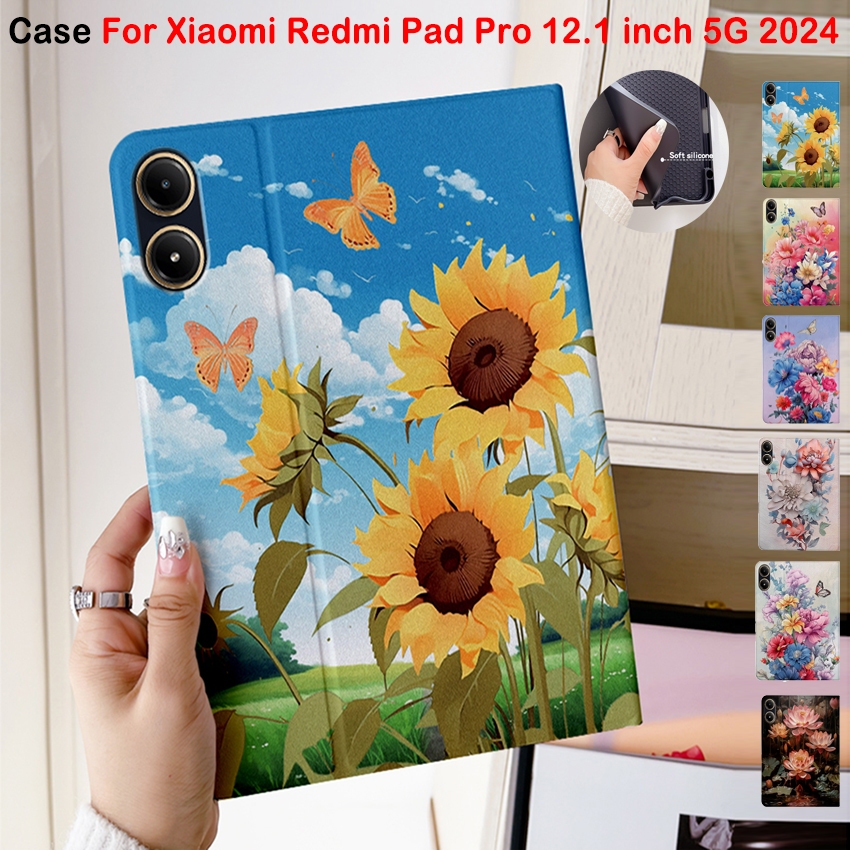 พร้อมช่องเสียบปากกาฝาครอบสําหรับ Xiaomi Redmi Pad Pro 12.1 นิ้ว 5G 2024 ...