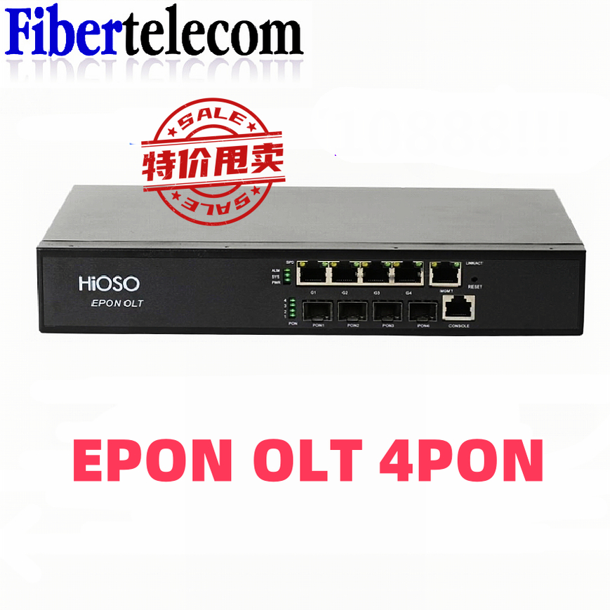 Epon OLT พอร์ตไฟเบอร์ออปติก 4PON FTTH CATV GEPON OLT 1.25G PX20+ EPON ...