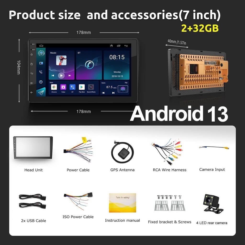 ESSGOO 4gb + 64GB 10/9/7 นิ้ว สากล Android รถ สเตอริโอ บลูทูธ / GPS / FM / Wifi / หน้าจอสัมผัส ...