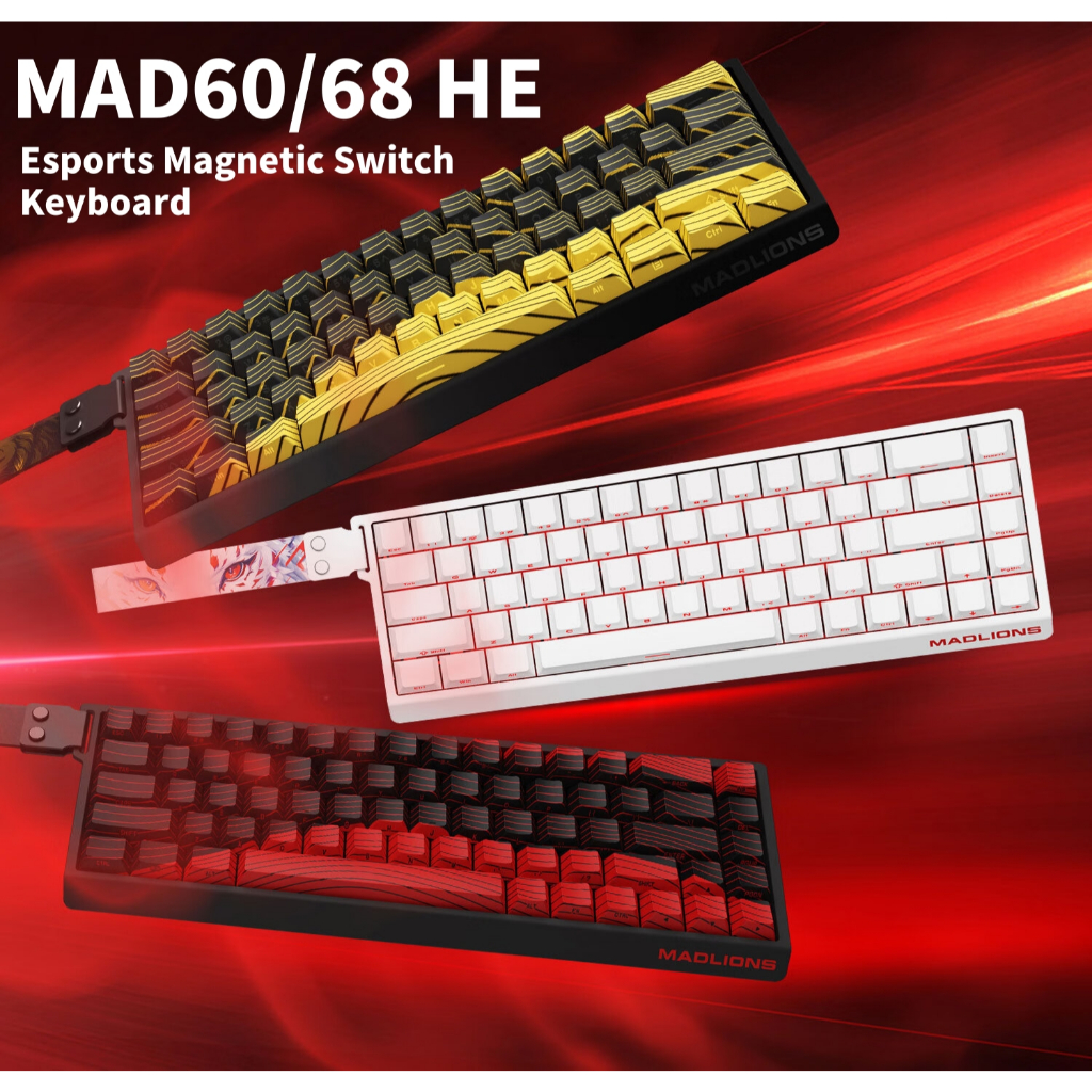 Madlions MAD60/MAD68HE Magnetic Switch คีย์บอร์ดแบบกลไก, สําหรับเล่นเกม ...