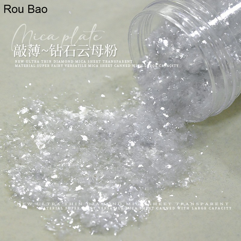 Rou Bao Nail Diamond Mica Powder Opal Ultra-thin Glitter Girly เล็บที่ ...