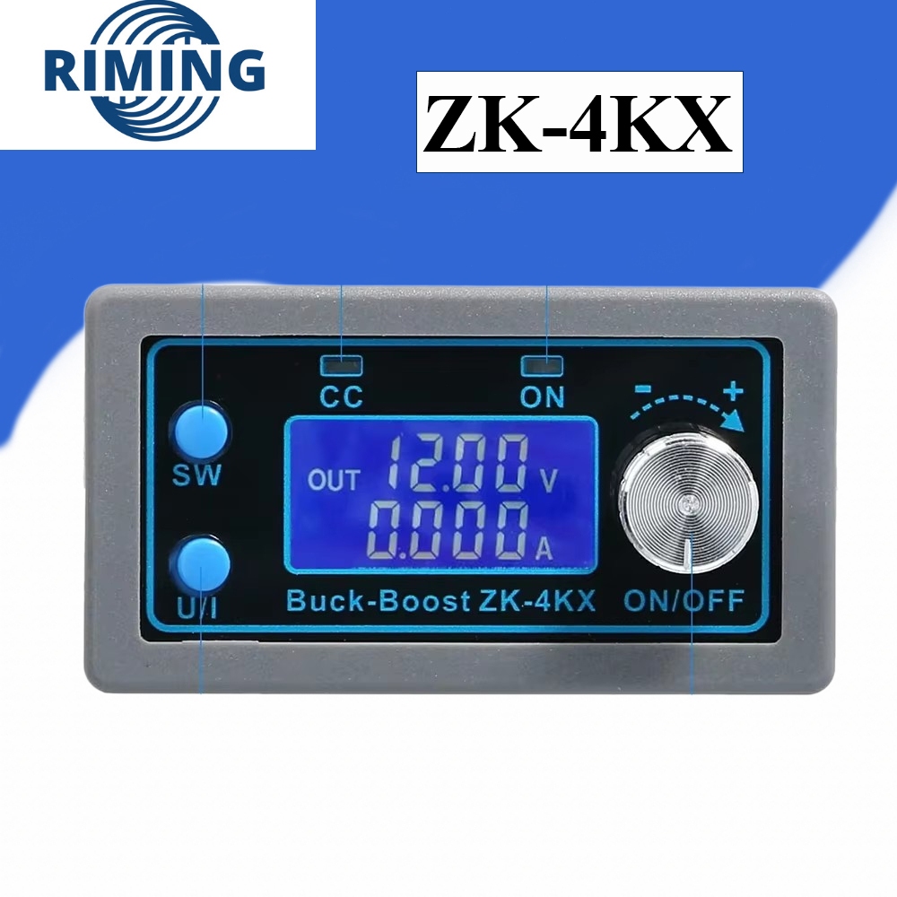 ZK-4KX DC-DC Buck Boost Converter CC CV 0.5-30V 4A 5V 6V 12V 24V โมดูลพลังงานปรับได้ จ่ายไฟที่มี ...