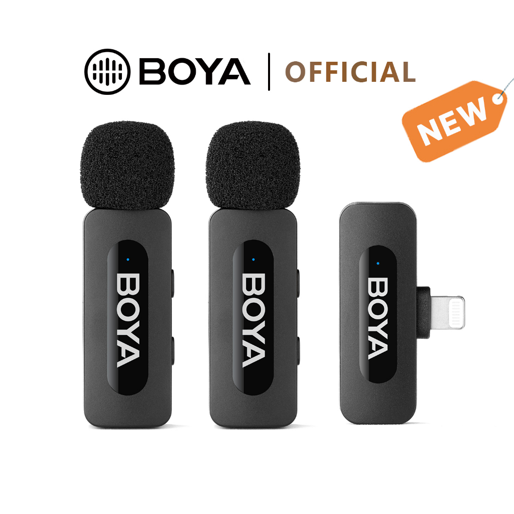 BOYA BY-V10/V20 ไมค์ไร้สาย ตัดเสียงรบกวน ไมค์ไลฟ์สด ไมค์อัดเสียง สำหรับ สมาร์ทโฟน | Shopee Thailand