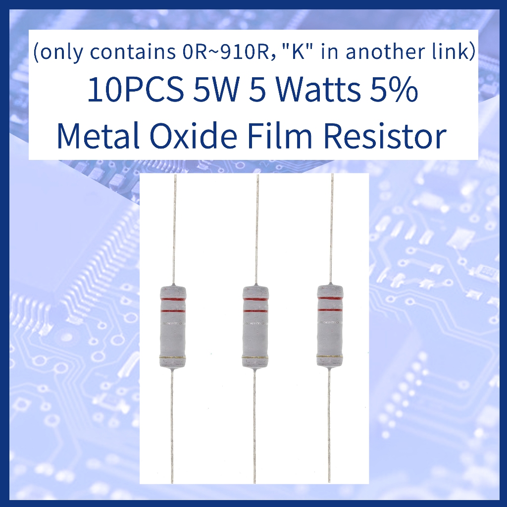 (มีทุกขนาด ลิงค์นี้มีเพียง 0R~910R,"K" ในอีกลิงค์)10 ชิ้น ตัวต้านทาน 5W ...