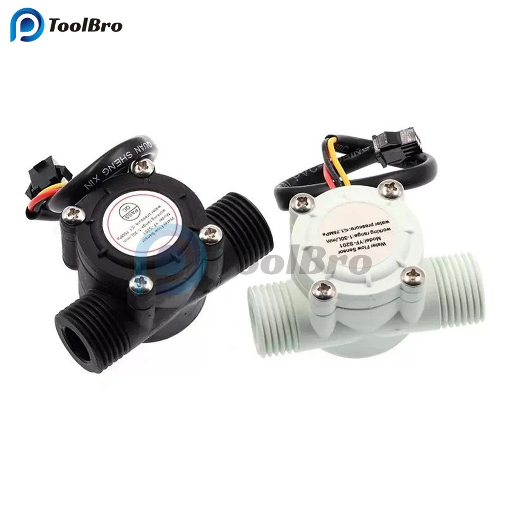Yf-s201 DC 5-18V Water Flow SensorFlowmeter Hall Flow Sensor Water Control Liquid Flow 1-30L/min ...