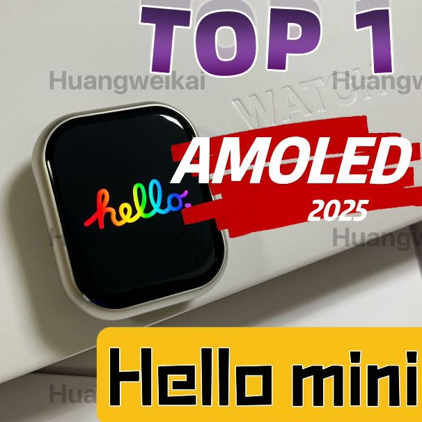 2025 ล่าสุด S9 mini helloWatch 9Mini 38/40/41 มม.สมาร์ทวอทช์หน้าจอ AMOLED ฟรี 3 สาย 1.75 นิ้ว ...