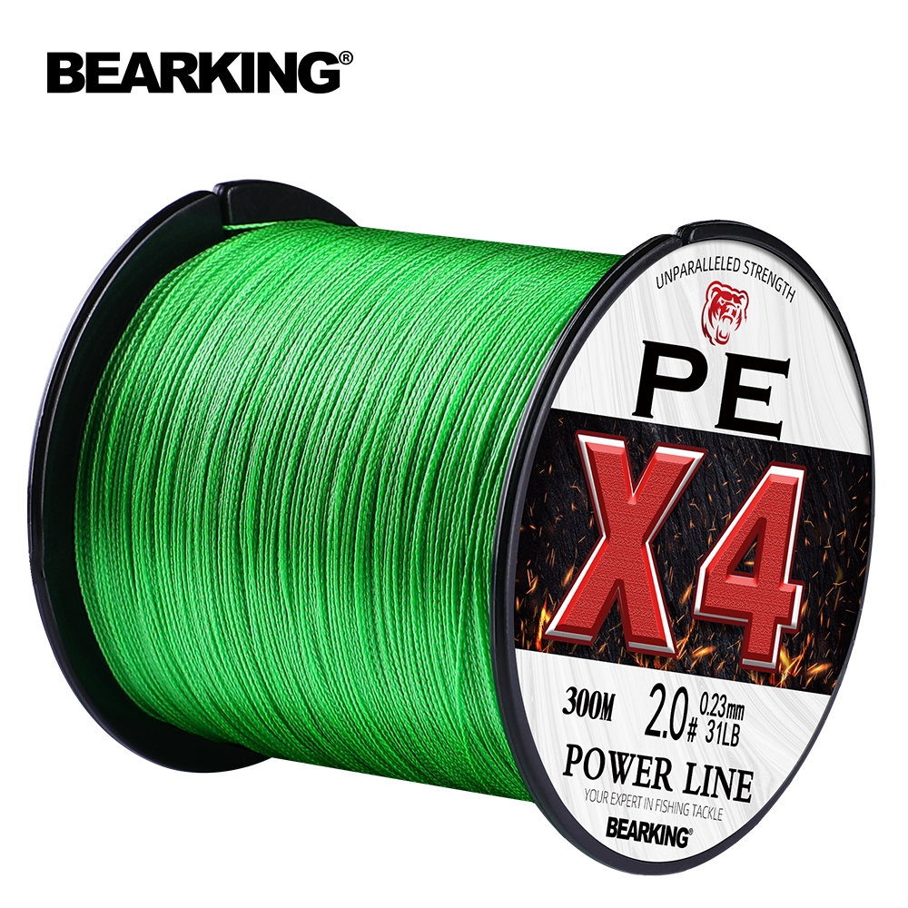 Bearking ยี่ห้อ 4 Strands 500M PE สายตกปลาถัก 10-93LB Multifilament สายตกปลา Smooth สําหรับ ...