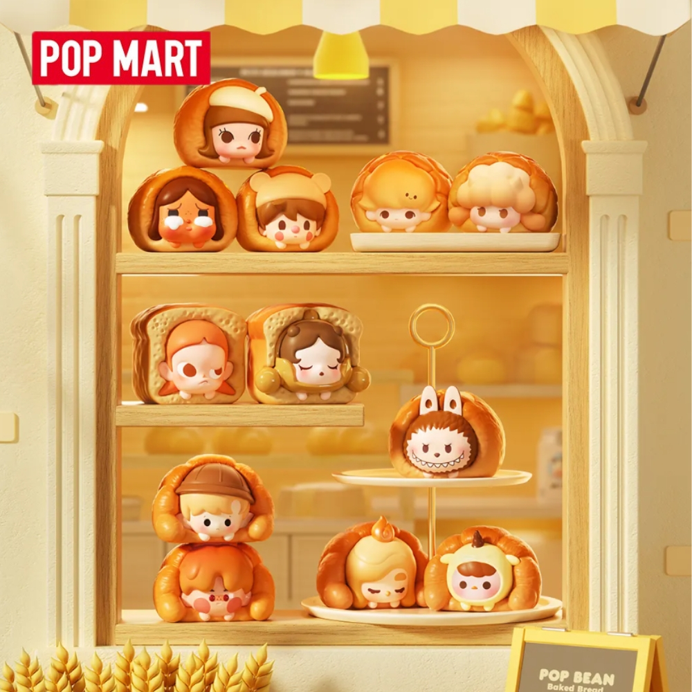 POPMART Pop Bean Toast Series ของขวัญของเล่นทํามือ ขนมปังปิ้ง POPBEAN ...
