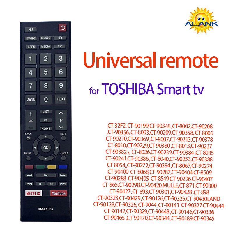 Alank—รุ่นทั่วไป Universal Remote รีโมททีวี toshiba LCD LED TV RM-L1625 ...