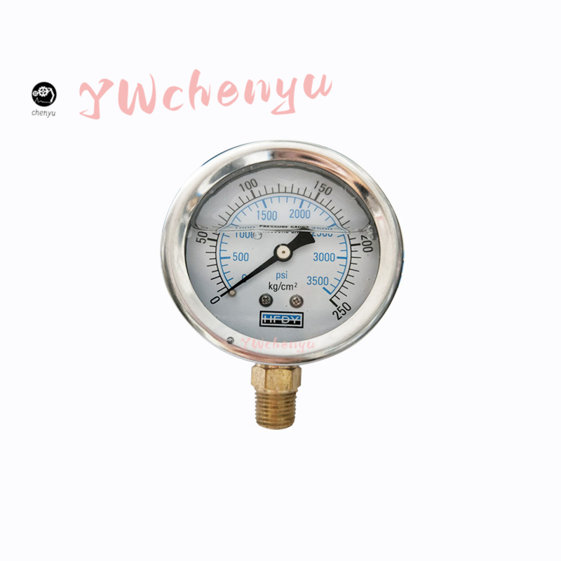 HFBY YN60 ทนต่อแผ่นดินไหว，น้ำมัน，น้ำ，เกจวัดความดัน 7 10 25 50 70 100 250 400KG，Ф60mm 1/4PT ...