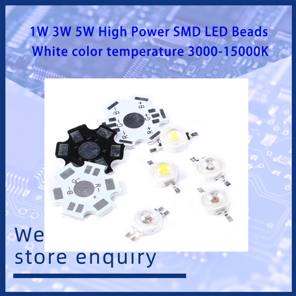 1w 3W 5W ลูกปัด LED SMD พลังงานสูง อุณหภูมิสีขาว 3000-15000K | Shopee Thailand