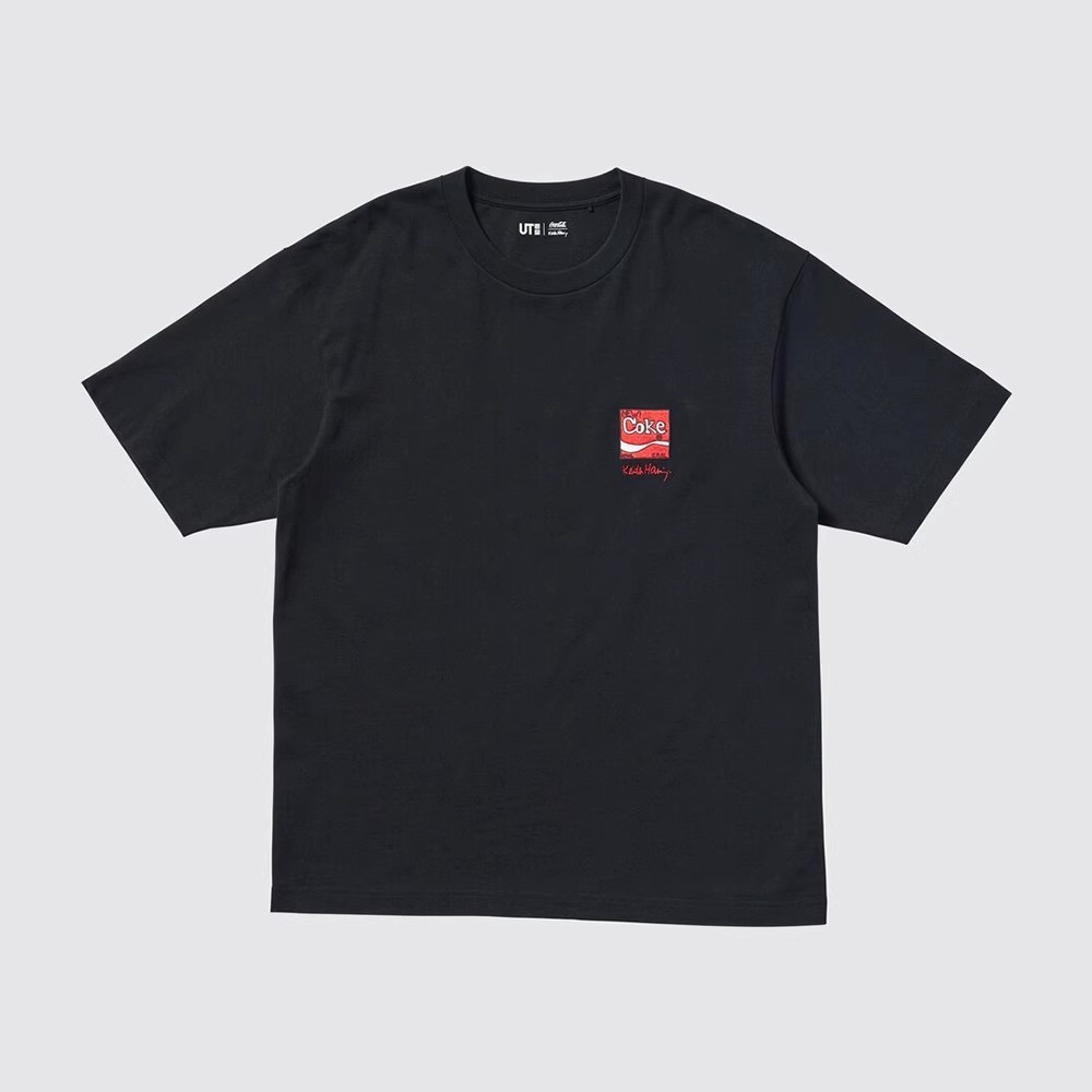Uniqlo Mens and Womens Couple UT Keith x Coke เสื้อยืดพิมพ์ลายแขนสั้น ...