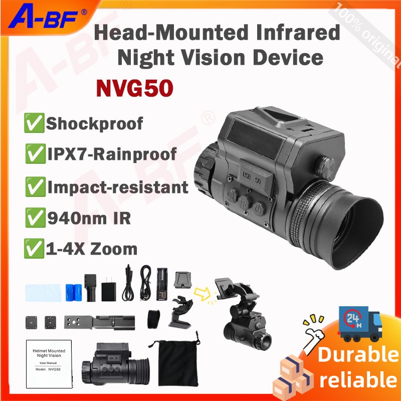 Binock NVG50 Head-mounted Digital Night Vision อินฟราเรด 940nmIR ปรับ ...