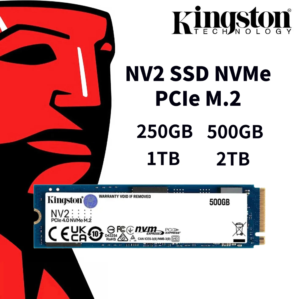 Kingston NV2 M.2 Nvme SSD 2TB PcIe 2280 Solid State Hard Drive สําหรับแล็ปท็อปเดสก์ท็อปพีซี ...