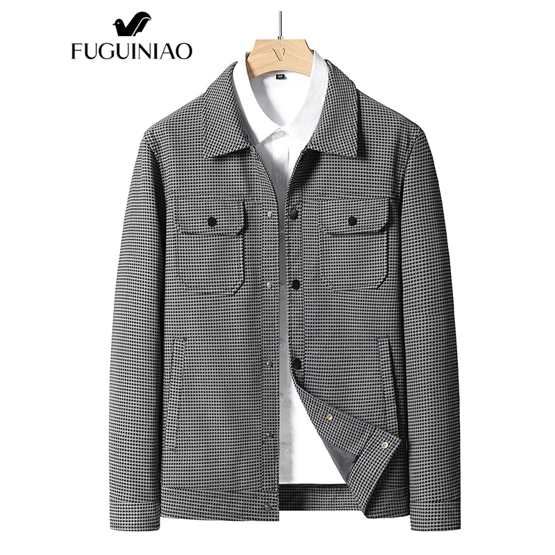 Fuguiniao 2024 ฤดูใบไม้ผลิและฤดูใบไม้ร่วงใหม่ Casual Lapel Houndstooth ... Fuguiniao 2024 ฤดูใบไม้ผลิและฤดูใบไม้ร่วงใหม่ Casual Lapel Houndstooth ...
