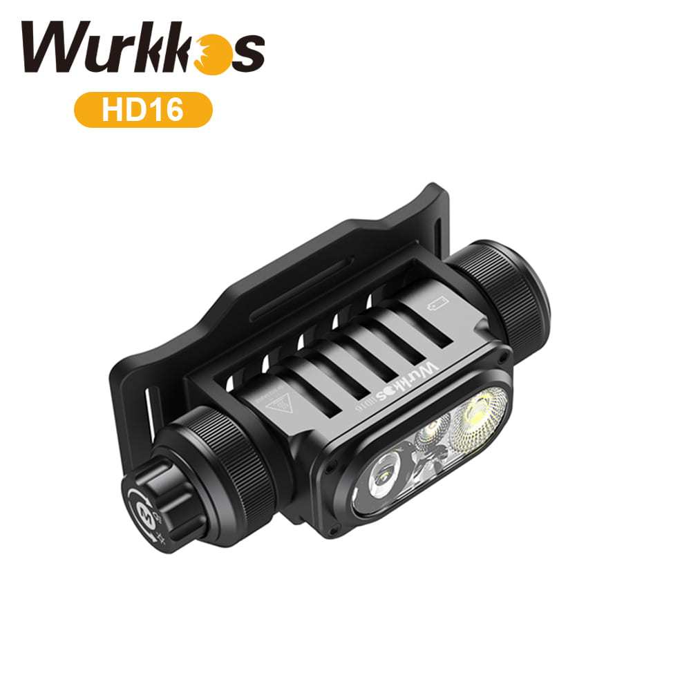 Wurkkos HD16 สปอตไลท์ น้ําท่วม แสงสีแดง 2500lm Type-C ชาร์จใหม่ได้ ...