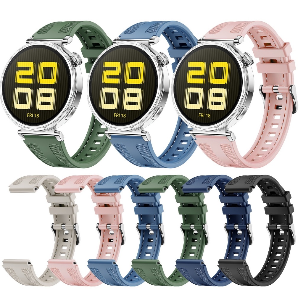 18mm Silicone Huawei watch GT 5 สาย 41mm Waterproof สาย Huawei watch ...