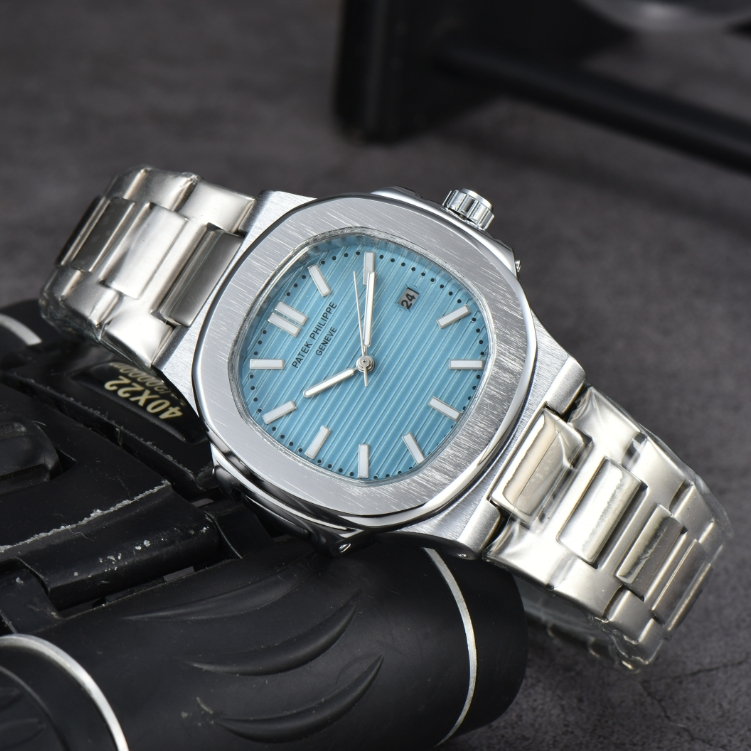 Patek Philippe สินค้าใหม่ Quartz Movement สายสแตนเลส Simple Surface ...