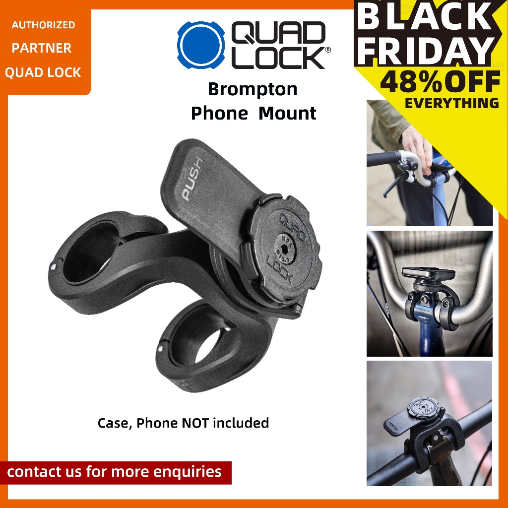 Original QUAD LOCK Phone Mount BROMPTON จักรยาน Phone Mount 25.4mm ...