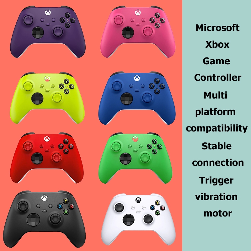 คอนโทรลเลอร์ไร้สาย Microsoft Xbox Core คาร์บอนไฟฟ้าโวลต์สีขาวสีดํา ...