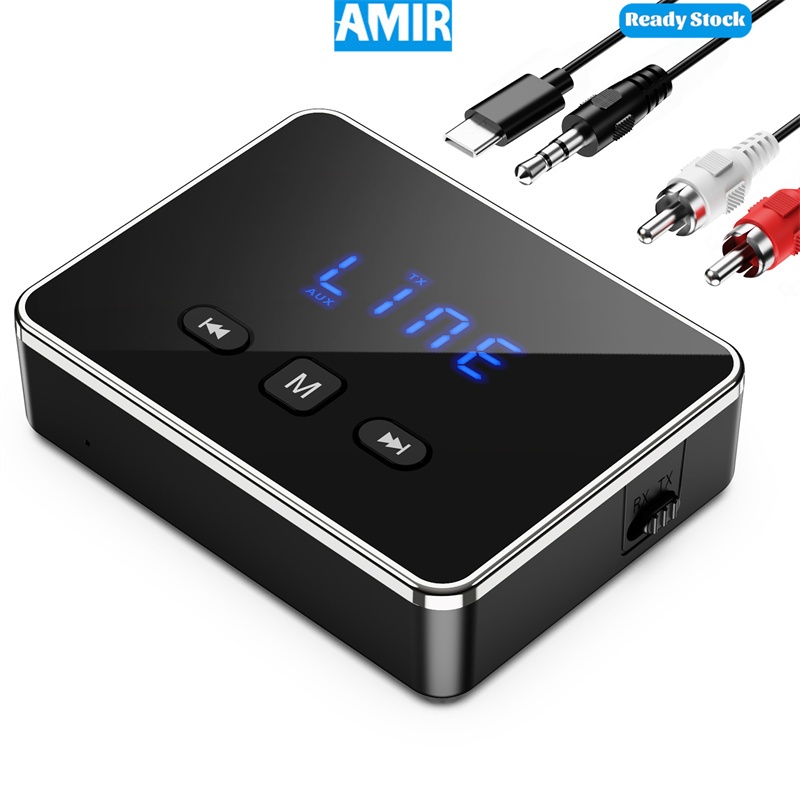 อะแดปเตอร์ AMIR บลูทูธ 5.4, 2 In 1 ตัวรับสัญญาณบลูทูธ, 3.5 มม.AUX + RCA ...