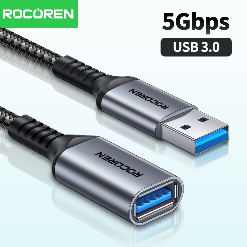 Rocoren USB 3.0 สายเคเบิลต่อขยายข้อมูลชายกับหญิง | Shopee Thailand