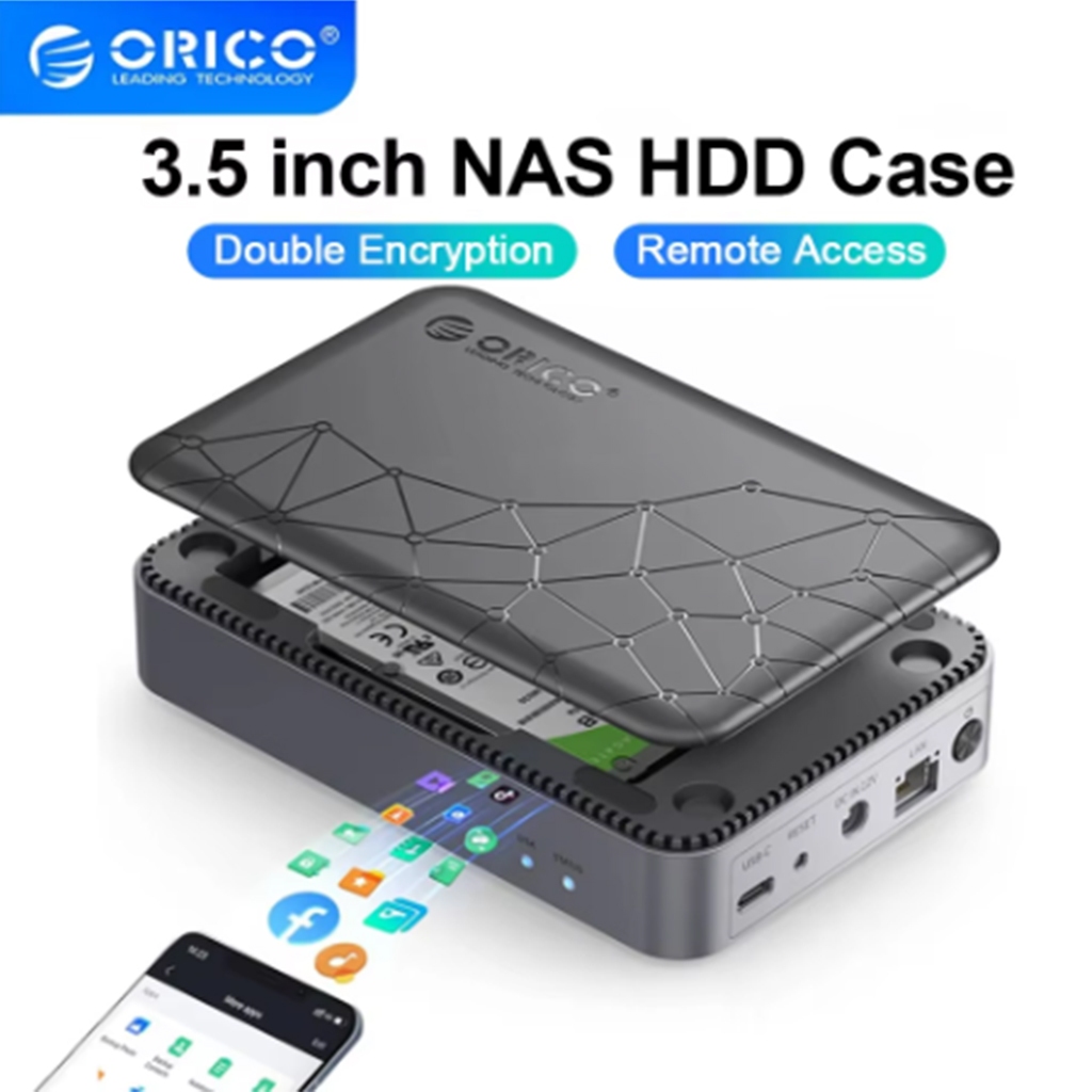 Orico NAS Personal Storage Private Cloud Home Cloud Storage สําหรับ 3.5 SATA HDD/SSD การ์ด ...